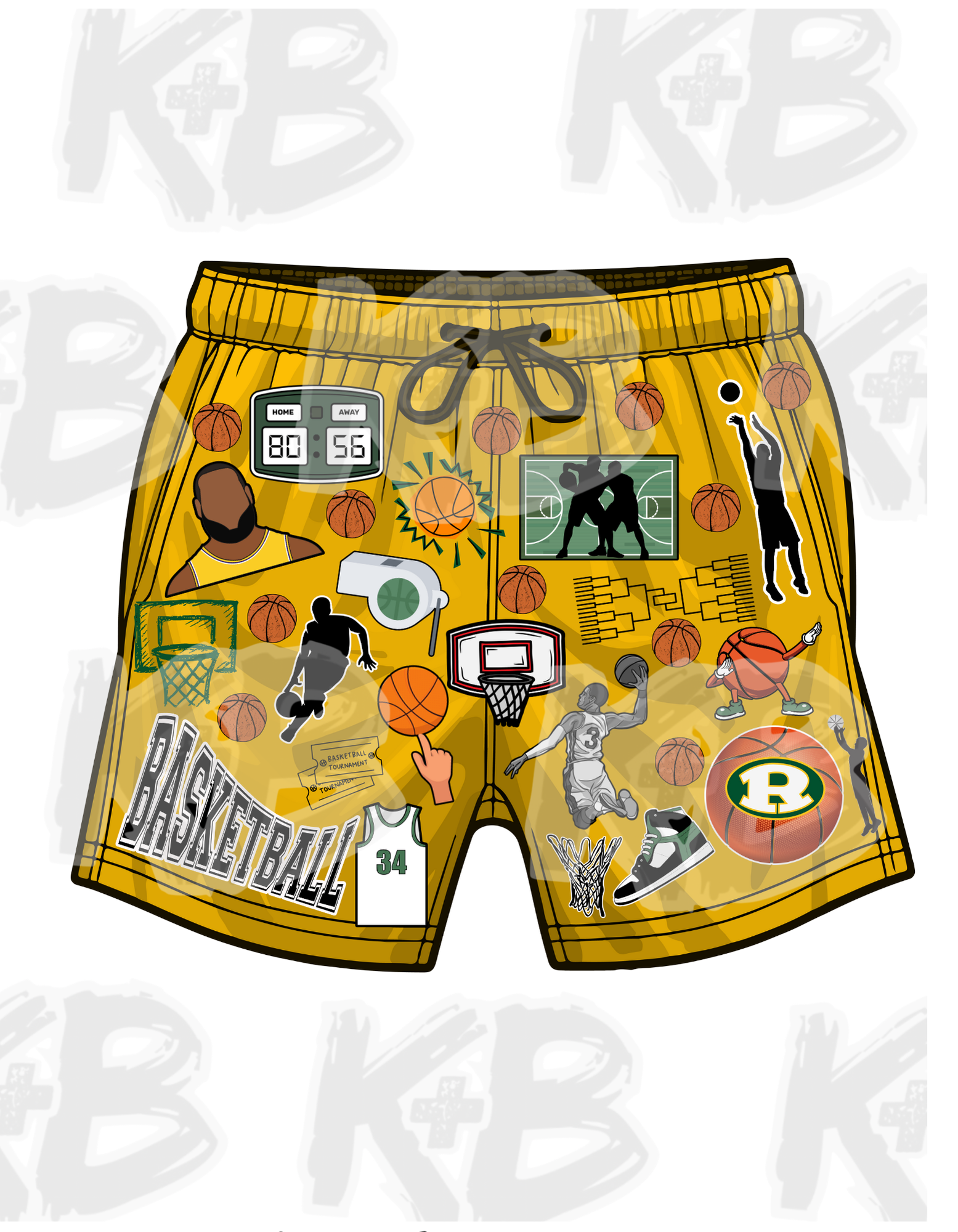 FH Shorts basketball logos – Keek+Birdie